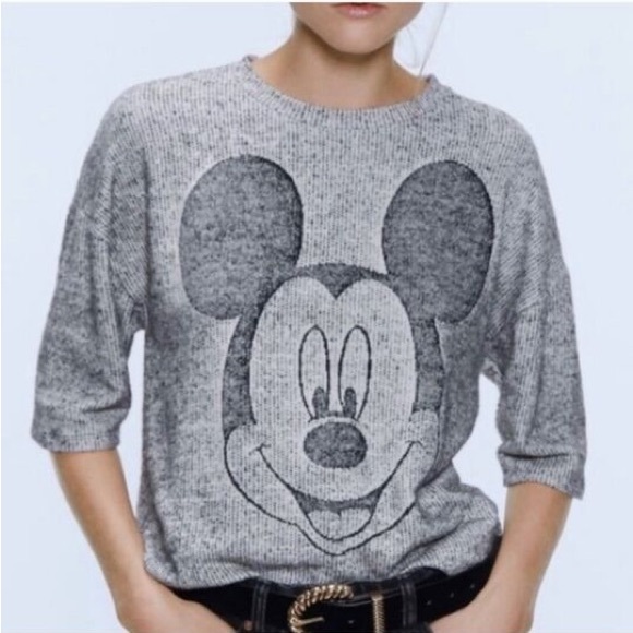 Zara | Tops | Zara Disney Collab Mickey Mouse Shirt | Poshmark